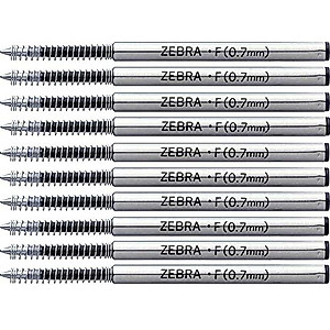 zebra pen refills 0.7mm pack of 10" f-701"