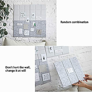 4 Pieces of 3D Wall Stickers, Felt Board Background Wall Display Board, self-Adhesive Cork Board Message Board, Photo Wall