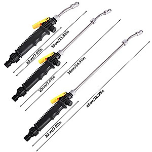 2in1 High Pressure Washer Handheld High Pressure Power Water Metal Water High Pressure Power Garden Sprinkle For Car Washing Outdoor Gardening Patio Cleaning Windows With Foam Outdoor (A, One Size)