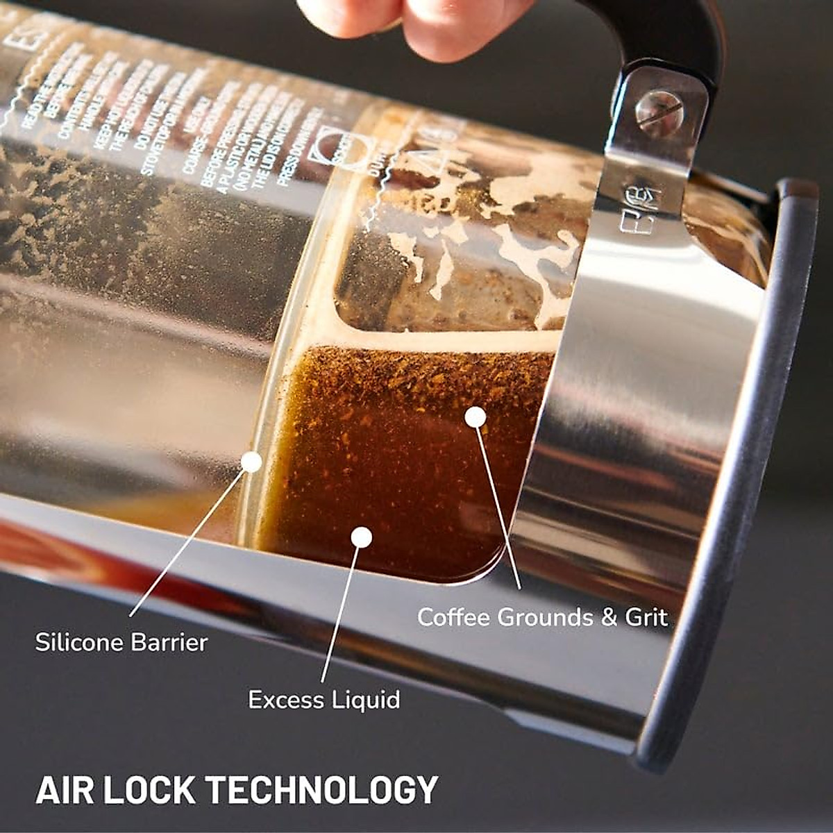 ESPRO - P6 French Press - Double Walled Stainless Steel Insulated Coffee and Tea Maker, Keep Drinks Hot for Hours, Ideal for Travel and Camping (Matte Black, 32 Ounce)