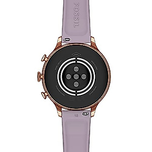 Fossil Unisex Gen 6 42mm Stainless Steel and Silicone Touchscreen Smart Watch,Fitness Tracker, Color: Rose Gold, Purple (Model: FTW6080V)