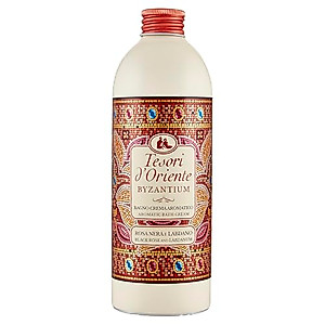 Tesori d’Oriente Bubble Bath for Women, Foaming Bath, Bath Bubbles for Women Relaxing, Luxurious Body Wash for Women & Skin Care- 500 Ml-16.91 us Fl Oz- [Italian Import ]-(Byzantium)