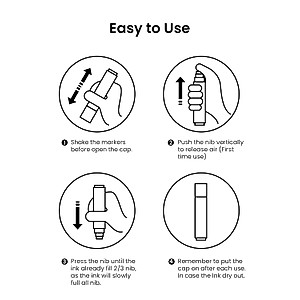 BIGTHUMB Jumbo Poster Markers Set: 12 Colors Large 15mm Wide Tip Permanent Ink Thick Acrylic Paint Pens for Rock Painting, Stone, Glass, Wood, Ceramic, Metal, Plastic, Fabric