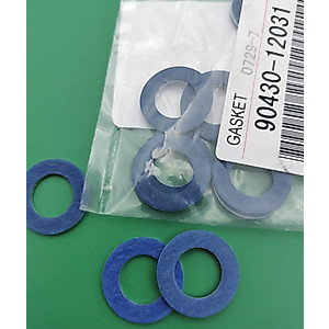 [OEM Products] BENEDETTO Auto Service 10 PCS Oil Drain Plug gaskets/Crush washers Replacement for Toyota Drain Plug Washer Replaces# 90430-12031 Aluminum (QTY10)
