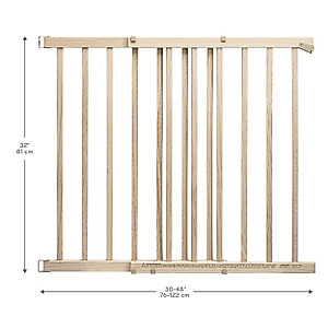 Evenflo, Top of Stairs, Extra Tall Gate, Tan Wood