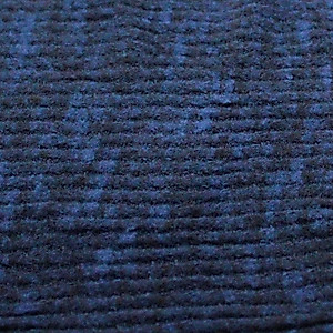 Solid Waffle Brush Poly Rayon Spandex Knit Fabric (Sample Swatch (7"x10" Inches), Navy Chambray)