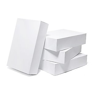Mefleet 16 Pack Large Gift Boxes with Lids 17x11x4 Inches Extra Deep Shirt Boxes Clothes Robe Sweater Box for Christmas Presents, Holidays, Birthday Gift Wrapping White