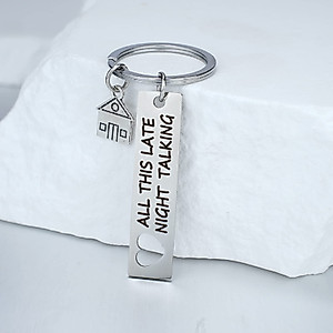Singer Keychain Gifts Merch,All This Late Night Talking Stainless Steel Keychain,for Girl Women Birthday Valentine Day Decoration