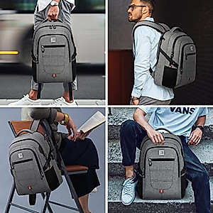 Bagsure Travel Laptop Backpack, Business Water Resistant Laptop Backpack with USB Charging Port, College Bag for Men & Women