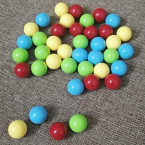 Hotusi 40Pcs Game Replacement Marbles Balls Compatible with Hungry Hungry Hippos(4 Colors)