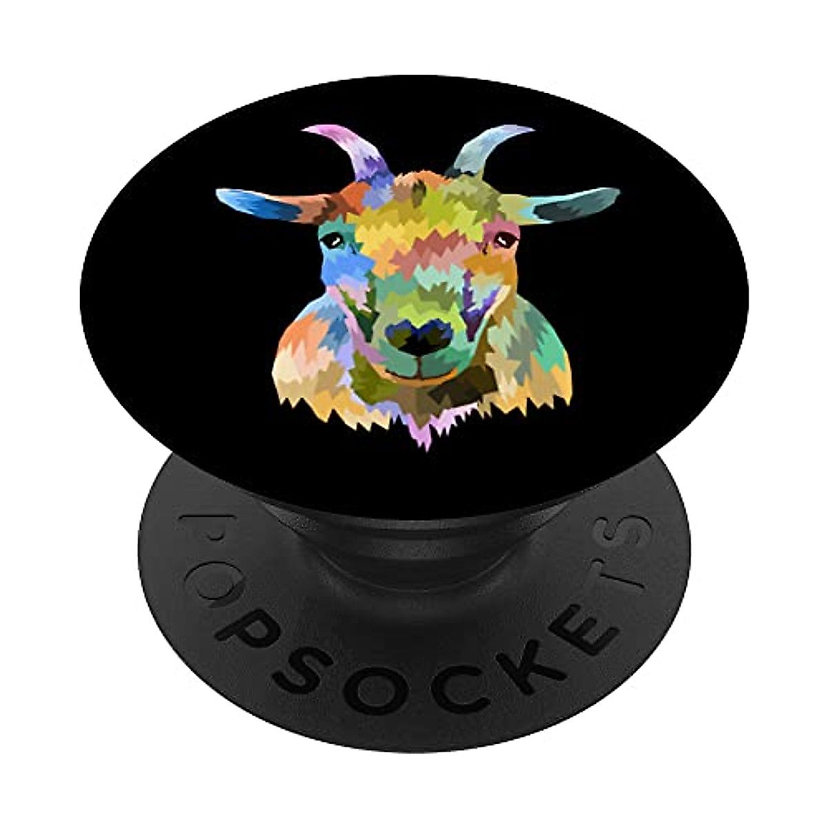 Cute Goat Watercolor Goat for Colorful Goat Pop Art Style PopSockets Swappable PopGrip