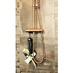 Formverket Octopus Shower Caddy (in Black) - Shower Gel Shampoo Conditioner Brush Razors Toys Accessories Holder, 9 Slots, Fits All Sized Bottles, Stylish Fun Bath Shower Organizer, Designed in Sweden