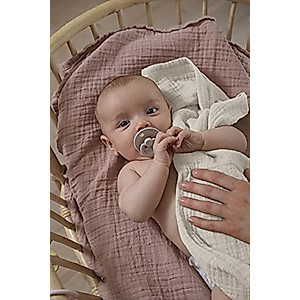 BIBS Cuddle Cloth | 2-Pack of 100% Organic Cloths | Perfect Nursing & Changing Mat Cover | Soft & Absorbent | Made in Denmark | Measures 27" x 27" (Sage)