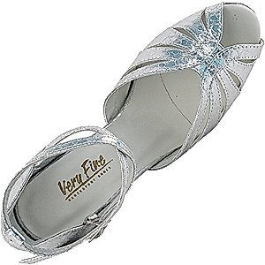 Women's Ballroom Dance Shoes Tango Wedding Salsa Dance Shoes Silver 2713EB Comfortable - Very Fine 2.5" Heel 8.5 M US [Bundle of 5]