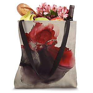Black & Deep Red Modern Art Alcohol Ink - Distressed Pattern Tote Bag