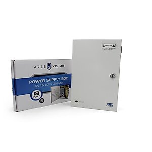 Ares Vision 18 Channel/Port 30 AMPS, 12V DC Power Supply Box, Individually Fused for CCTV, LED, and All 12v DC Devices. (18CH 30 AMP)