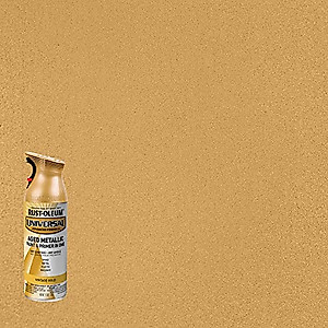 Rust-Oleum 342918 Universal All Surface Aged Metallic Spray Paint, 11 oz, Vintage Gold