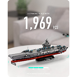 Nifeliz Nimitz-Class Aircraft Carrier, Military Warship Building Model Toy with Technology Components, USS George H.W. Bush Display Set for Adults and Teens (1,969 Pieces)