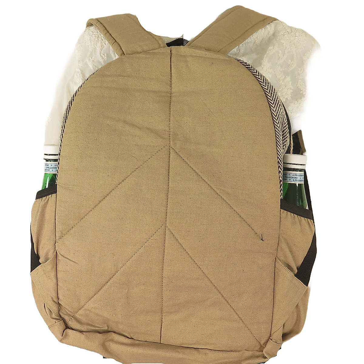 Hemp Backpack | Organic | THC Free | Eco Friendly | Free of Toxic Chemicals | Large | Natural | 3361 |ॐ