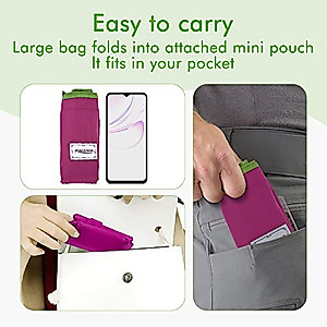 MVSCOCEAN Reusable Grocery Bags, Colorful Shopping Bags,Machine Washable,Foldable,Durable,Lightweight,Set of 3 (Fuchsia,Lake Blue,Purple)