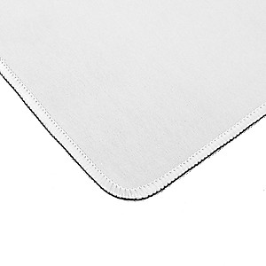 Large Mouse Pad Extended Gaming Mat, Lime Green White Non-Slip Rubber Desk Mat with Stitched Edges for Office Desktop, Computer Keyboard 16" x 36"