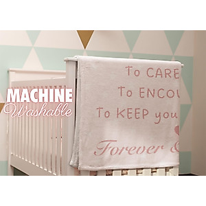 InnoBeta Baptism Gifts Throw Blanket for Girls, for Goddaughter, Baby Girls, Pink- 30"x 36"