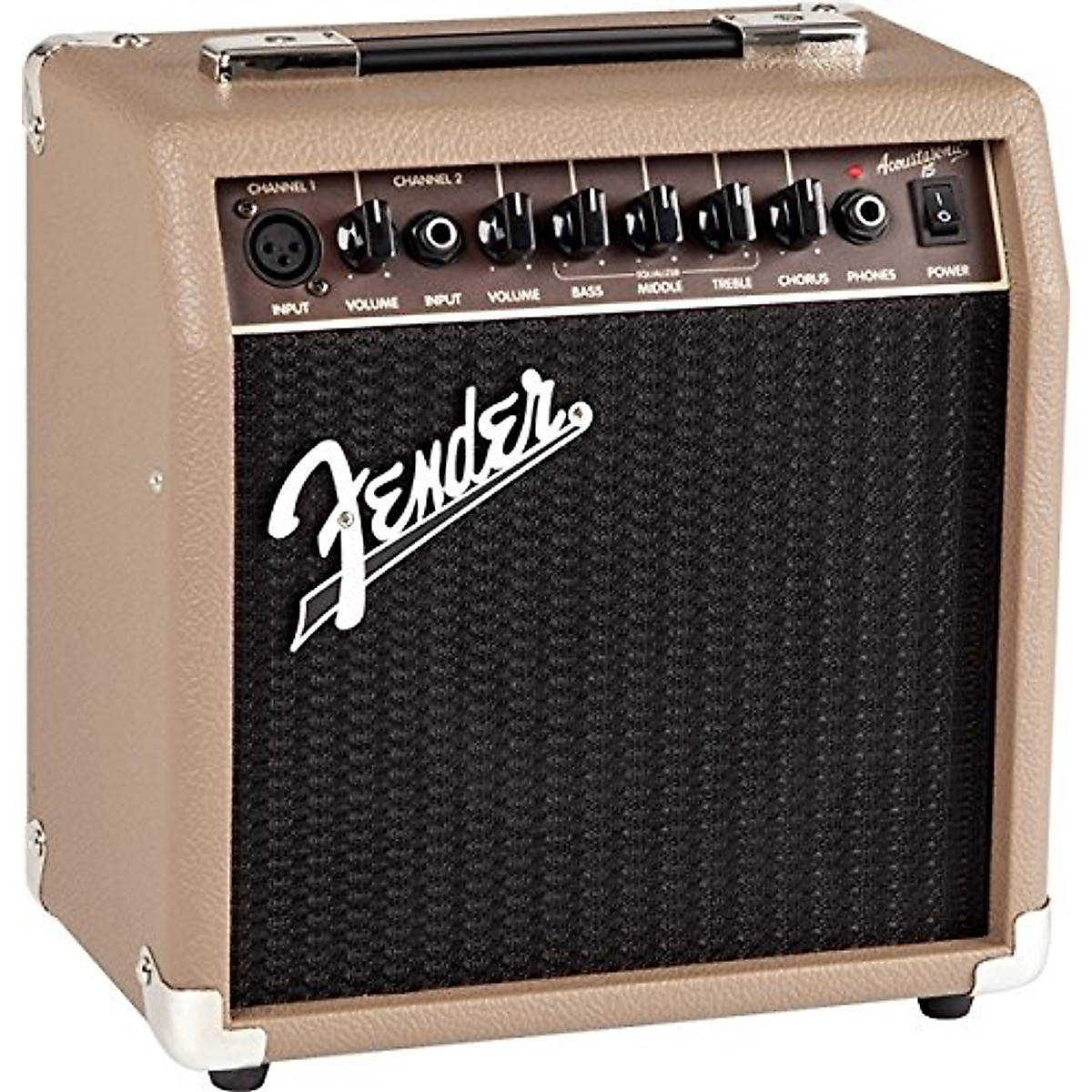 Fender Acoustasonic 15 Acoustic Guitar Amplifier Bundle with Instrument Cable, Picks, and Austin Bazaar Polishing Cloth