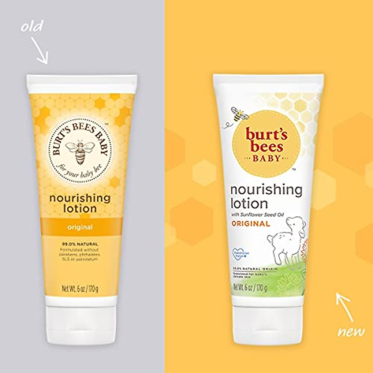 Burt's Bees Baby Nourishing Lotion, Original Scent Baby Lotion - 6 Ounce Tube - Pack of 3