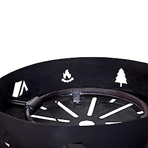 Stansport 088 Propane Fire Pit-with Lava Rocks, One Size, Black