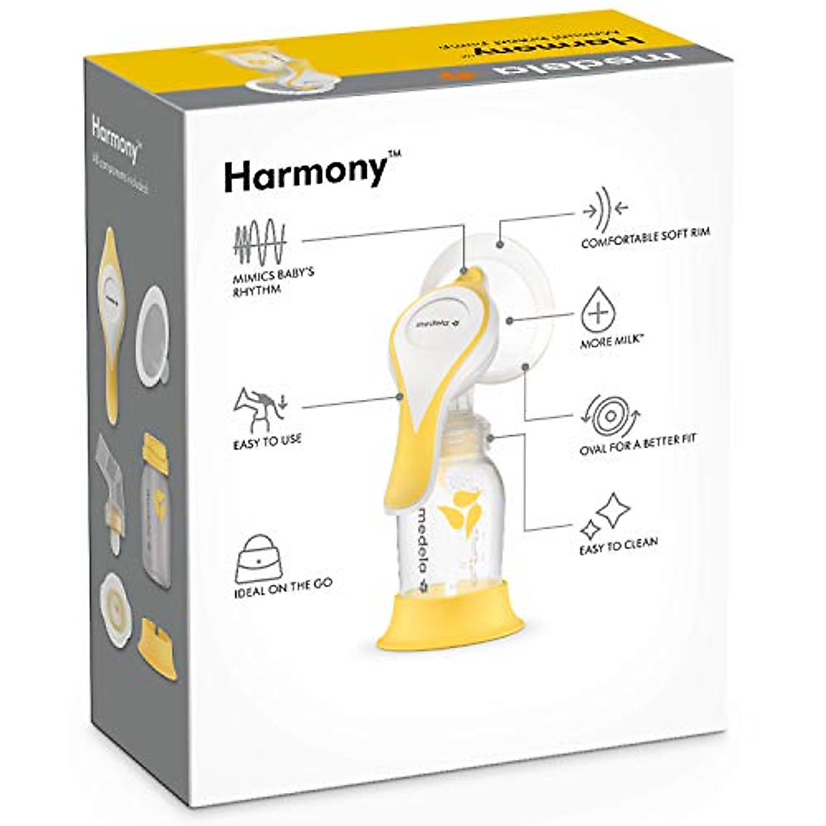 Medela Manual Breast Pump | Harmony Single Hand Breast Pump with Flex Breast Shields for More Comfort and Expressing More Milk