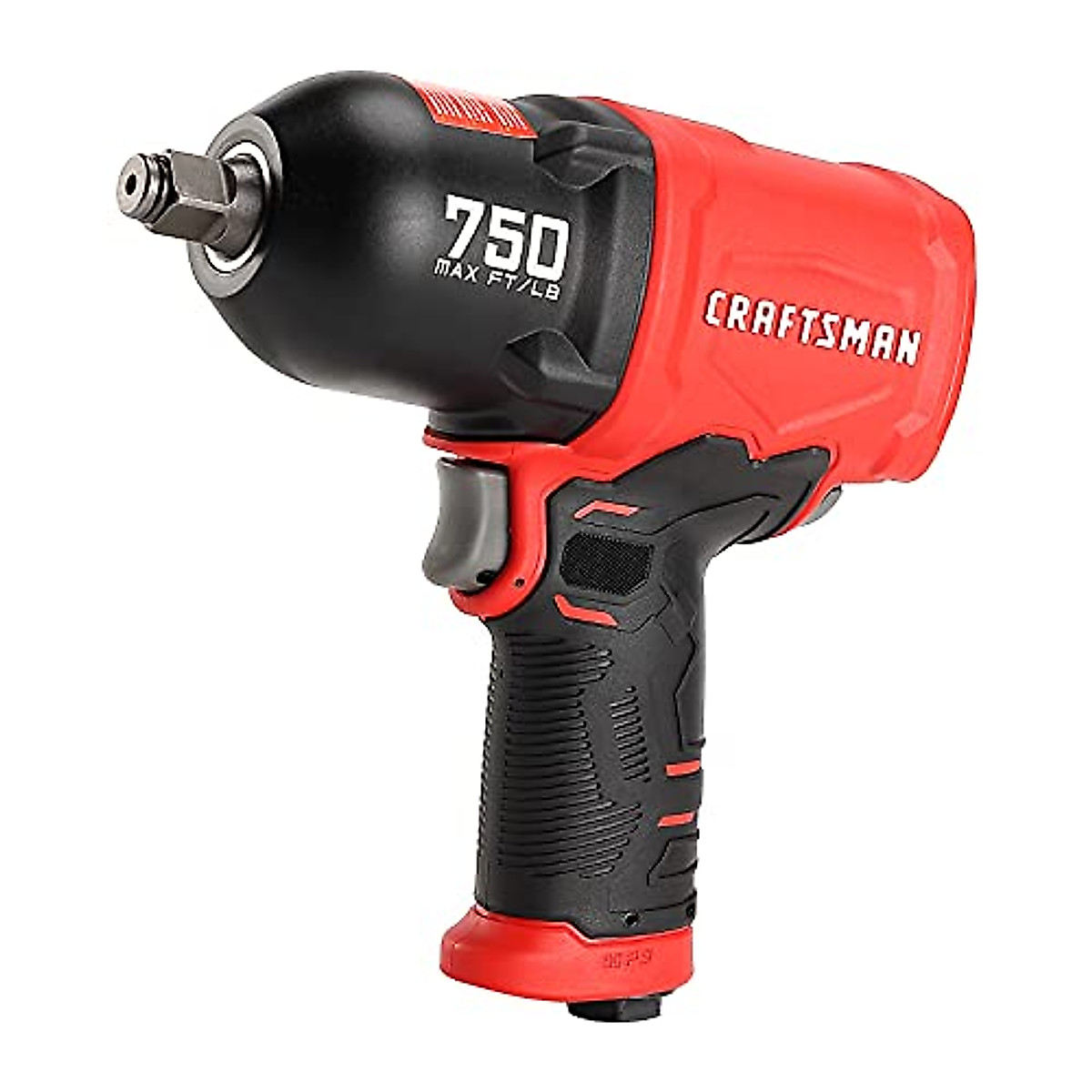 CRAFTSMAN 1/2-in 750 ft-lbs Air Impact Wrench, Composite Body, Variable Power Settings, 1/4-in NPT Air Inlet