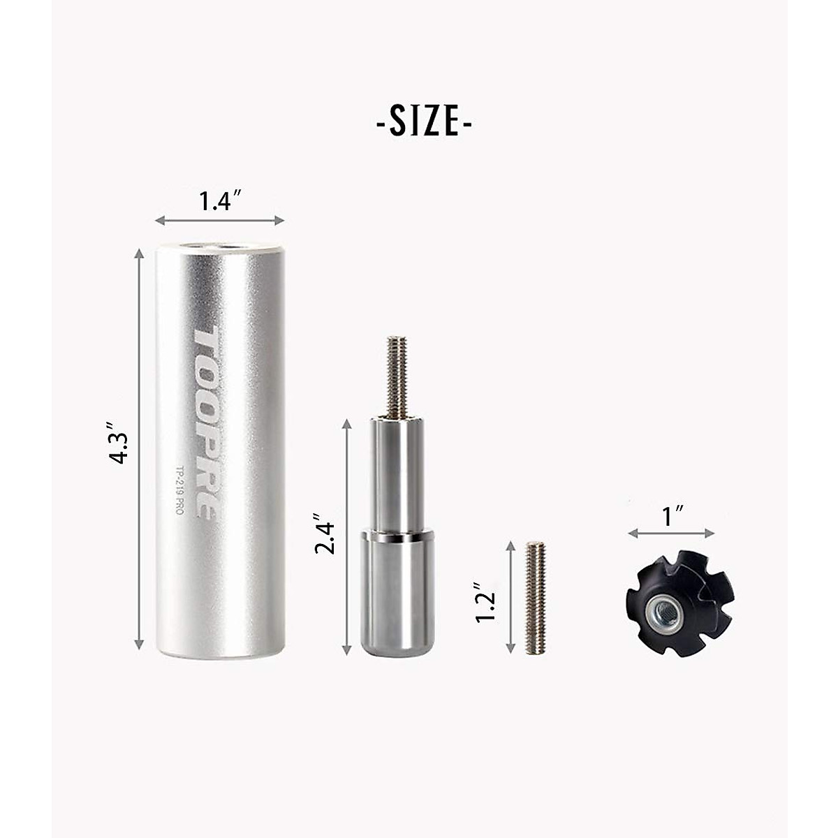 GOLDEAL TOOPRE Bicycle Fork Star Nut Setting Installer with 1 Spare Special Screw and 3 Star Nuts （for 7/8",1",1-1/8"）