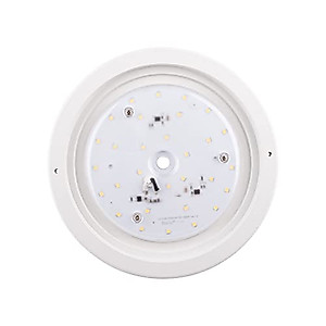 YoonLIT SMARTLIFE Outdoor LED Bulkhead Light, Flush Mount for Wall or Ceiling, 8.0 inch, 11.5W 900 Lumens, 5000K Daylight White, Aluminum Housing Plus Frosted Glass Cover, White Finish, 1-Pack