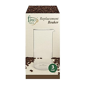 Fino 3-Cup Replacement Carafe, for Fino 12-Ounce Stainless Steel French Press Coffee Maker (Item 72002, Sold Separately)