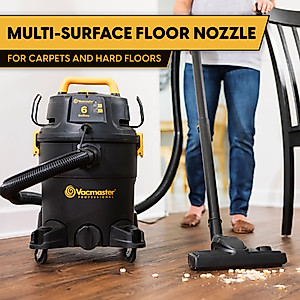 Vacmaster VK609PFR 0201 6 Gallon 5.5 Peak HP 3-in-1 Wet/Dry/Upholstery Shampoo Vacuum Cleaner