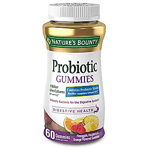 Probiotics by Nature's Bounty, Probiotic Gummies for Immune Health & Digestive Balance, 60 Gummies