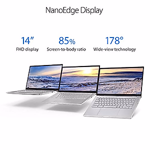 ASUS Chromebook C425 Clamshell Laptop, 14" FHD 4-Way NanoEdge, Intel Core m3-8100Y Processor, 8GB RAM, 64GB eMMC Storage, Backlit KB, Silver, Chrome OS, C425TA-DH384