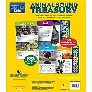 Encyclopaedia Britannica Kids - Animal Sound Storybook Treasury 39-Button Sound Book - PI Kids