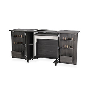 Arrow Sewing Kangaroo Bandicoot Sewing and Quilting Cabinet with Lift, Living Room, Color-Gray