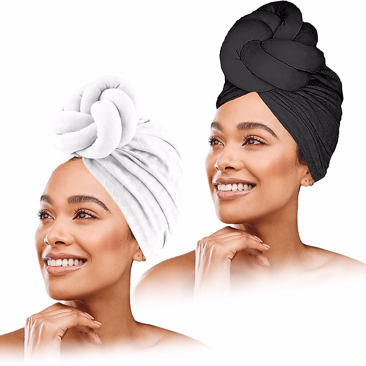 LVBGQVL Women Turbans and Head Wraps, Women African Turban Flower Knot Pre-Tied Bonnet Beanie Cap Headwrap