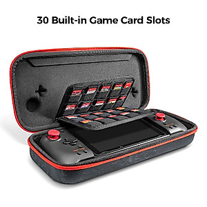 tomtoc Carrying Case for Hori Nintendo Switch Split Pad Pro Controller, Hard Shell Protective Travel Bag with 30 Game Cartridges, Switch Binbok Joy Pad Controllers case, Shockproof, Lightweight