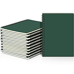 Yahenda Spiral Notebook College Ruled Journals Notebooks Lined 8.3 x 5.5 Inch Note Books Bulk A5 Writing Notebooks Thick Paper Notebook for Office Business School Supplies (Dark Green,18 Pcs)