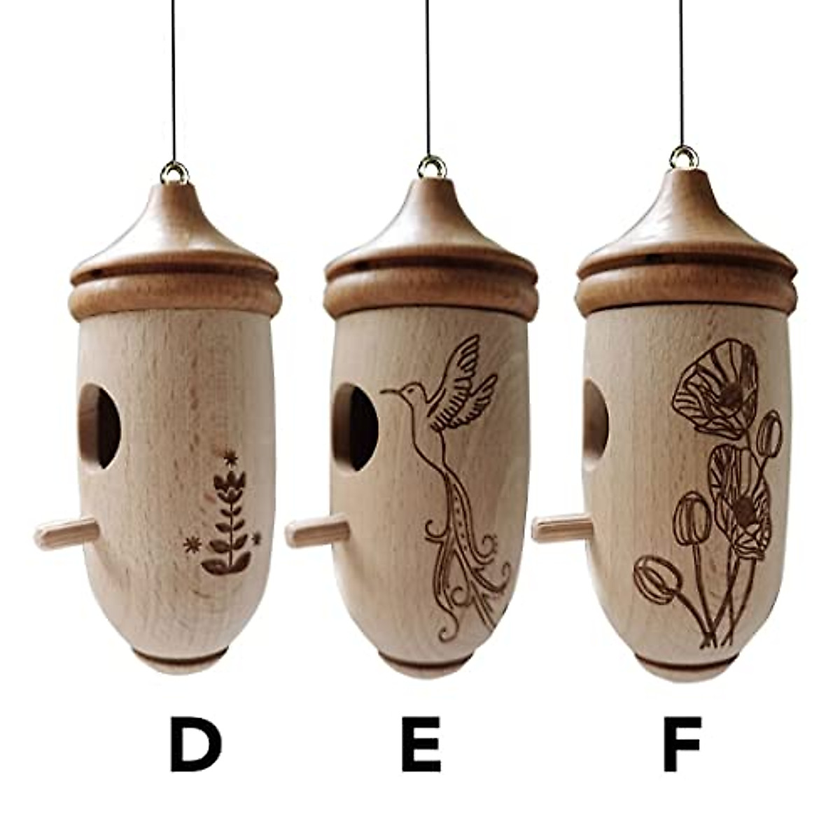 Hummingbird House, 3PCS Wooden Hummingbird Houses for Outside , Hummingbird Houses Wooden Hummingbird House Hummingbird Houses for Outside Hanging, Hummingbird Nest