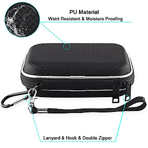 Lacdo Hard Drive Carrying Case for Maxone Ultra Slim Portable External Hard Drive HDD USB 3.0 160GB 250GB 320GB 500GB 1TB 2TB EVA Shockproof Protective Storage Travel Bag, Black