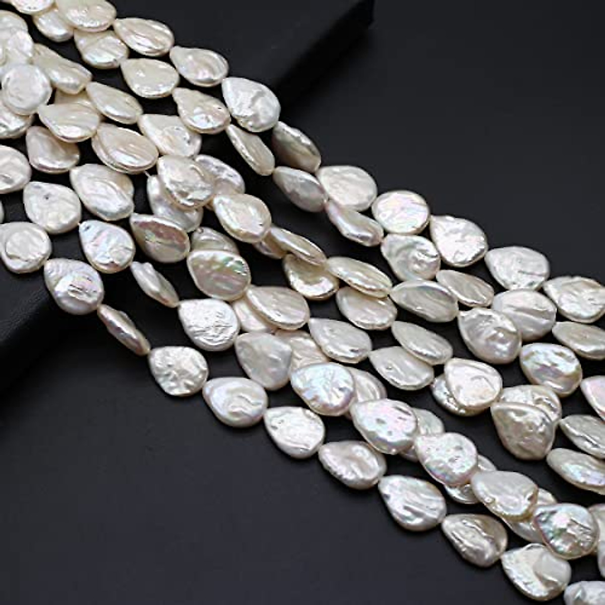 Davitu Irregular Baroque Pearl Water Drop White Peals Elegant Natural Freshwater Pearl Beads DIY Jewelry 15x20mm - (Color: 15x20mm, Item Diameter: 15x20mm-20pcs)