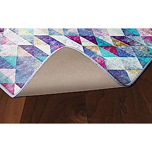 Brumlow MILLS Britta Washable Indoor or Outdoor Rug for Living or Dining Room, Bedroom and Kitchen Area, 30" x 46", Purple
