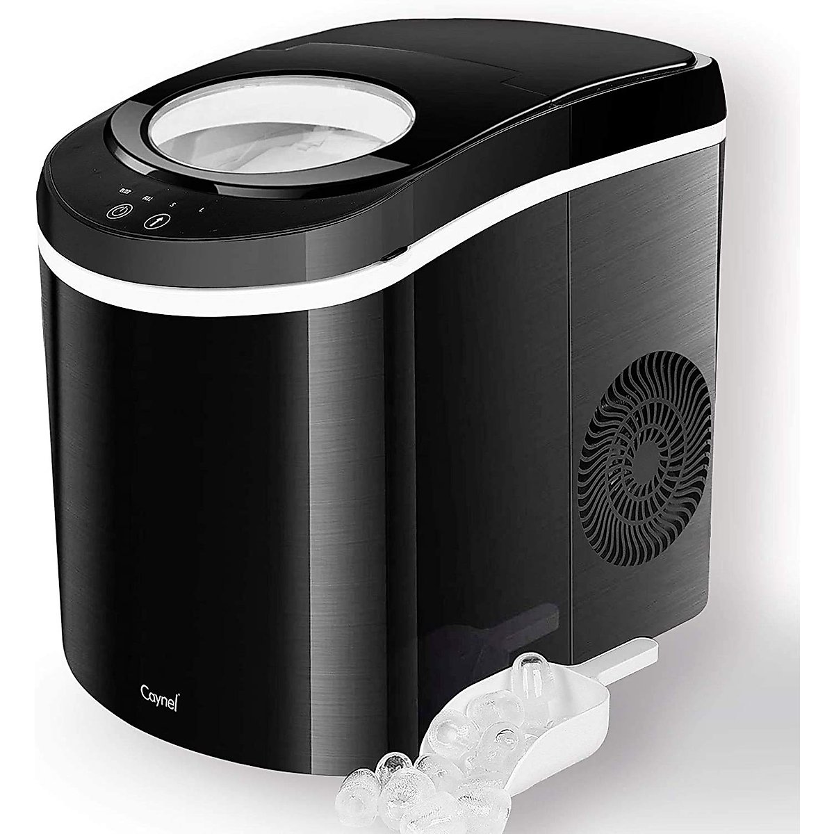 Countertop Ice Maker – 9 Ice Cubes Ready in 6 Mins - 26LBS/24Hrs, 2 Ice Sizes, LED Indicator Lights – Portable Ice Maker with Ice Scoop and Basket for Home Office Bar Party