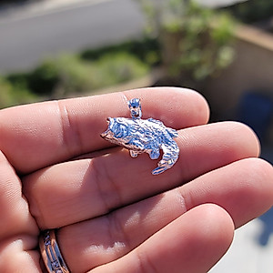 Jewels Obsession Bass Pendant | Sterling Silver 925 Bass Pendant - 27 mm