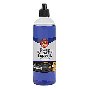 Ner Mitzvah Paraffin Lamp Oil - Blue Smokeless, Odorless, Clean Burning Fuel for Indoor and Outdoor Use with E-Z Fill Cap and Pouring Spout - 32oz