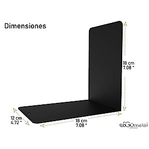 Samurai Bookends, Bookends for Shelves, Book Ends for Office, Modern Bookends for Desk and Bookshelves, Metal bookends, Heavy Duty Metal Black Bookend Support, Creative Book Ends.